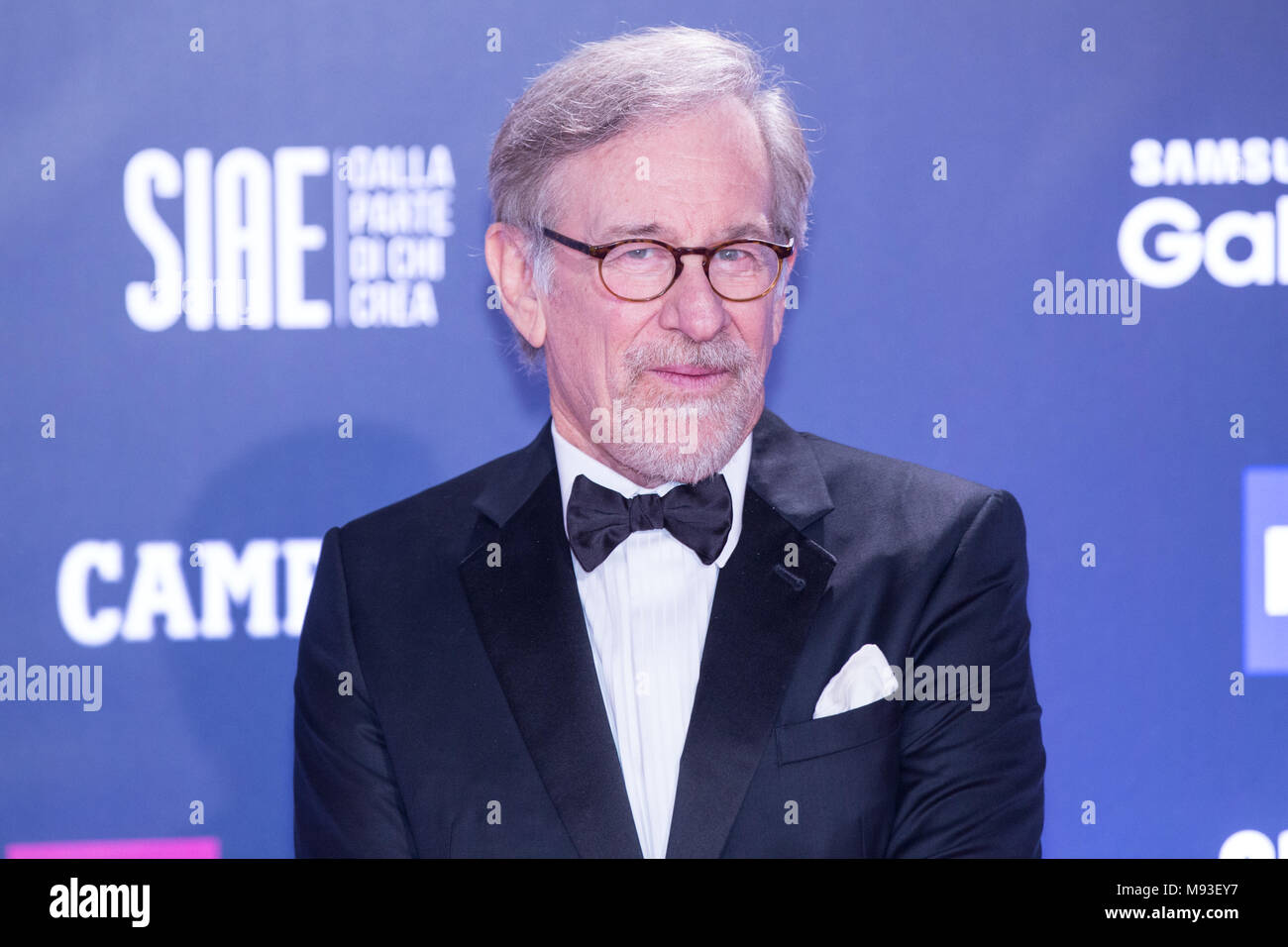 Rome, Italy. 21st Mar, 2018. Director Steven Spielberg take part in the red carpet of the David ...