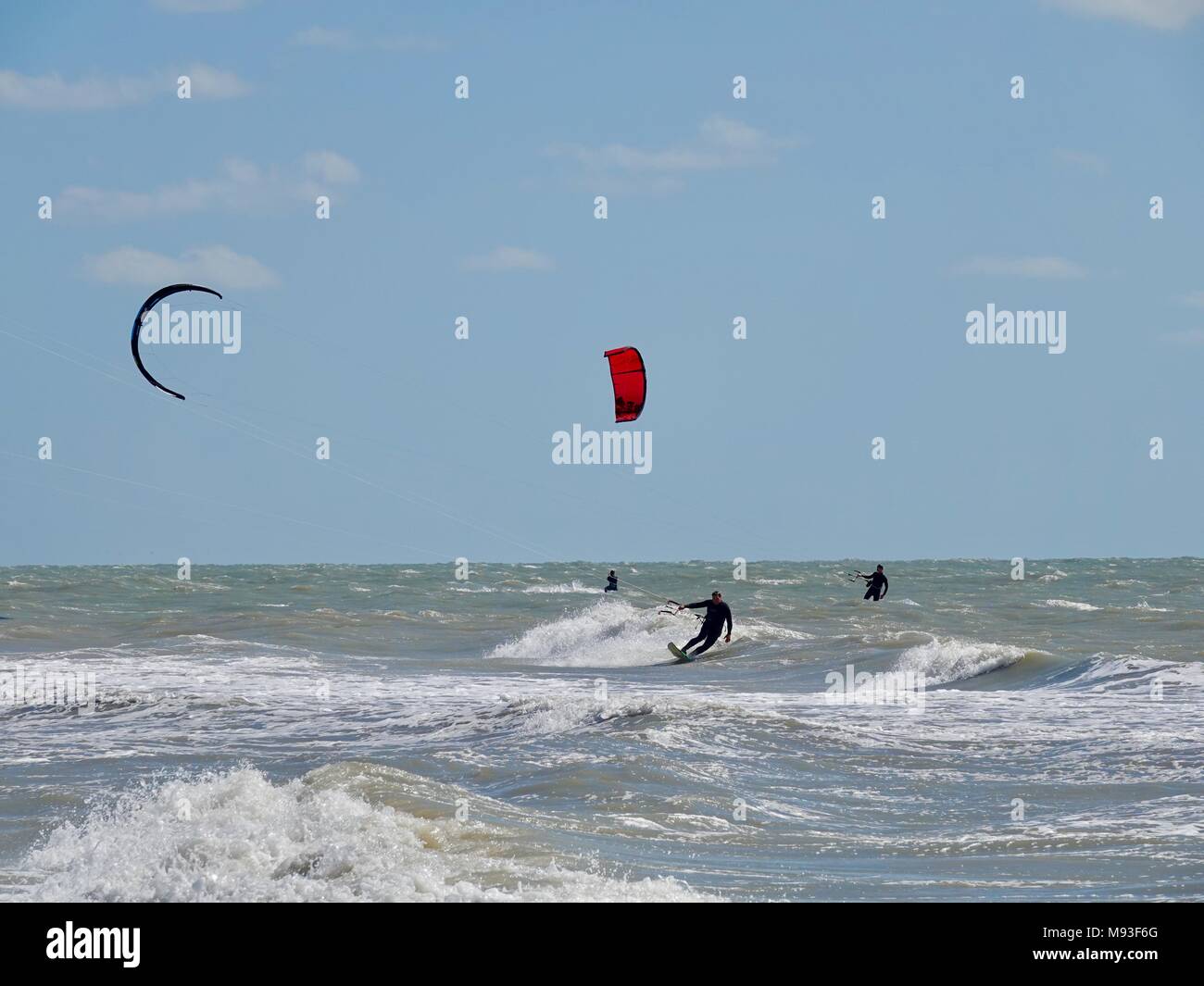 Windsurfer riding the waves hi-res stock photography and images - Alamy
