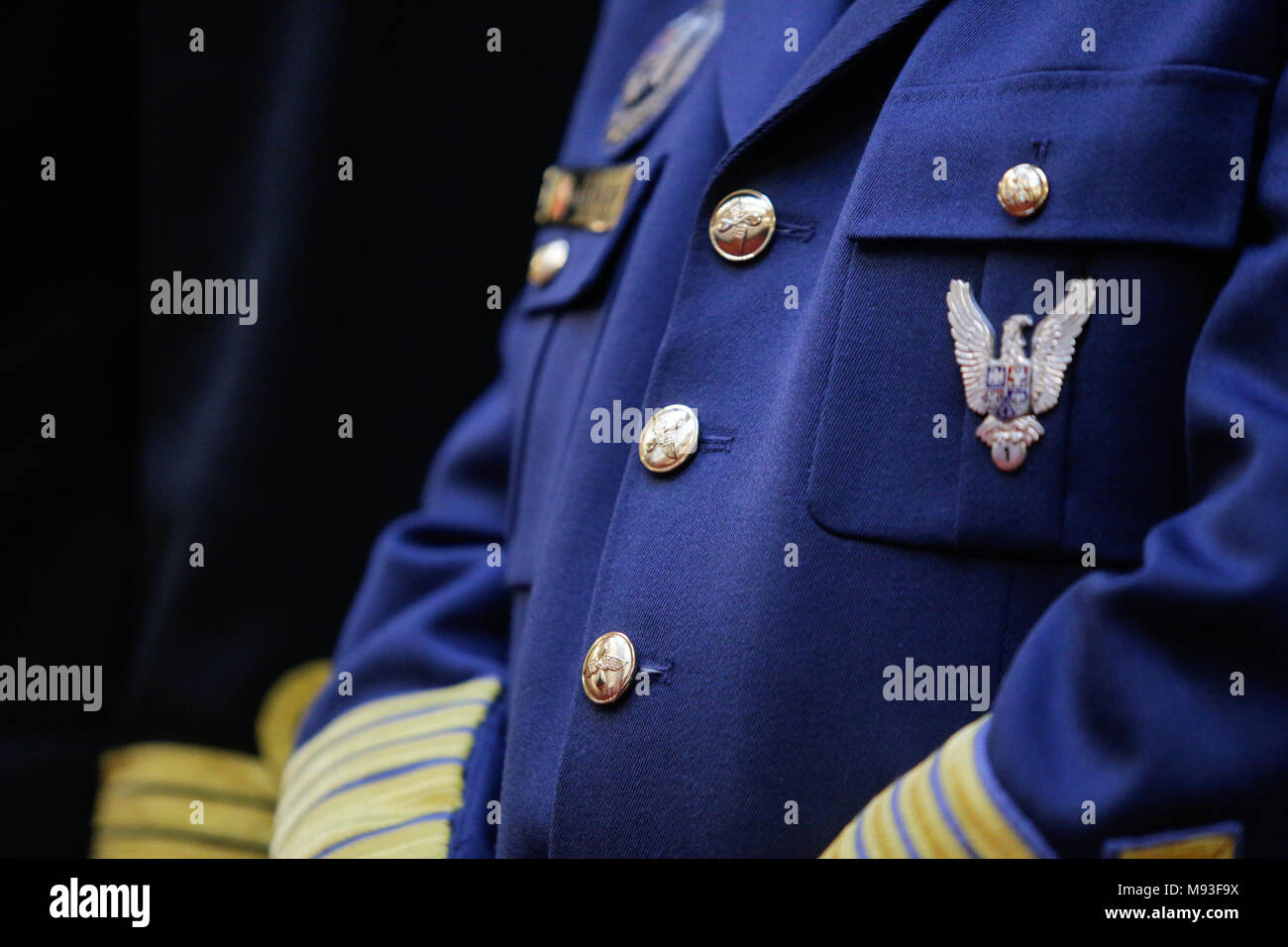 Military insignia on the uniform of a Romanian Army officer Stock Photo ...