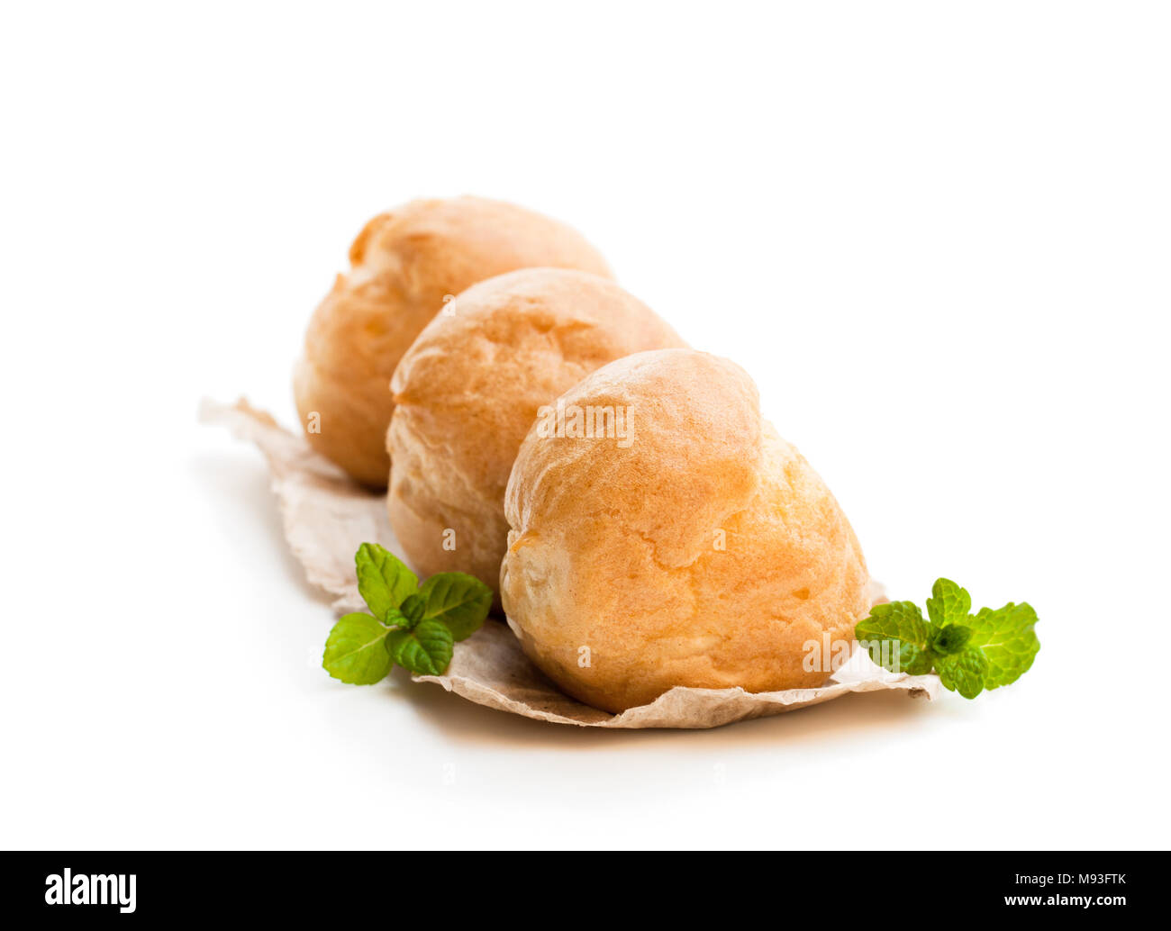 French profiteroles cream puff Cut Out Stock Images & Pictures - Alamy