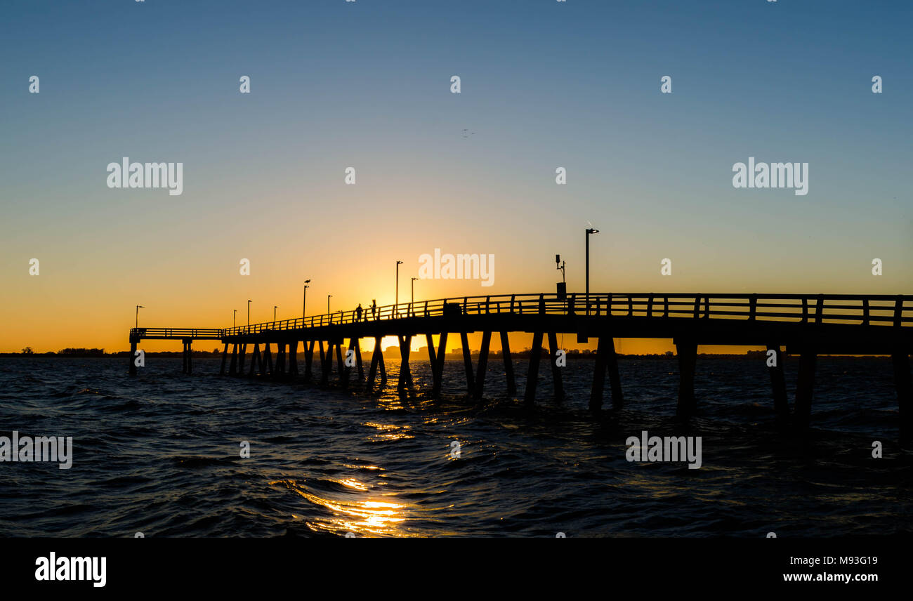 Sunset view from under the John Ringling causeway bridge in Sarasota ...