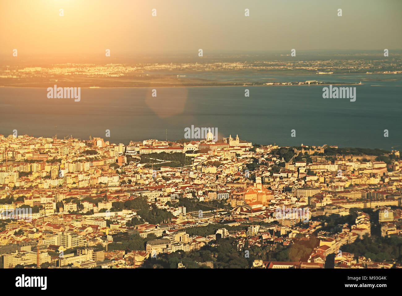 Aerial view of Lisbon Stock Photo - Alamy