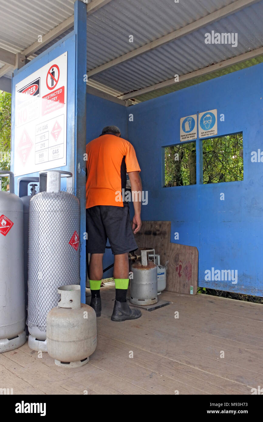 Gas Bottle Worker High Resolution Stock Photography and Images - Alamy