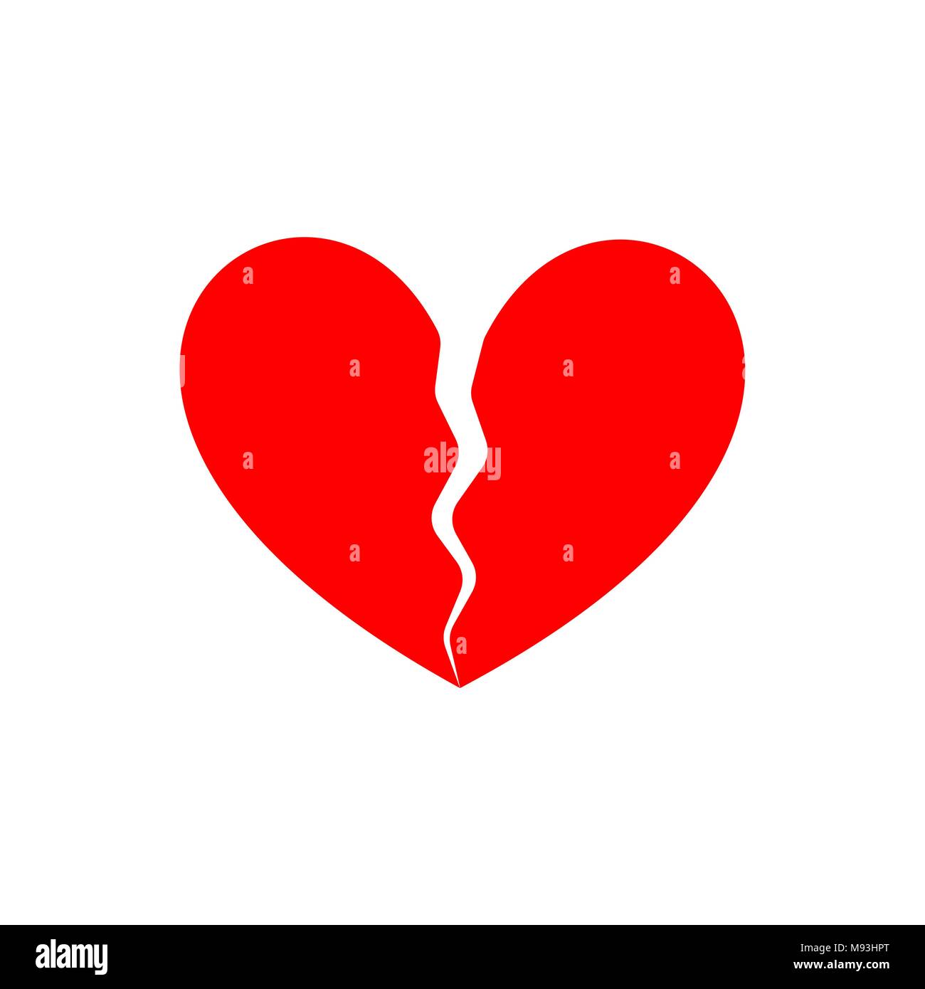 Broken heart. End of love. Symbol of parting Stock Vector Image & Art ...