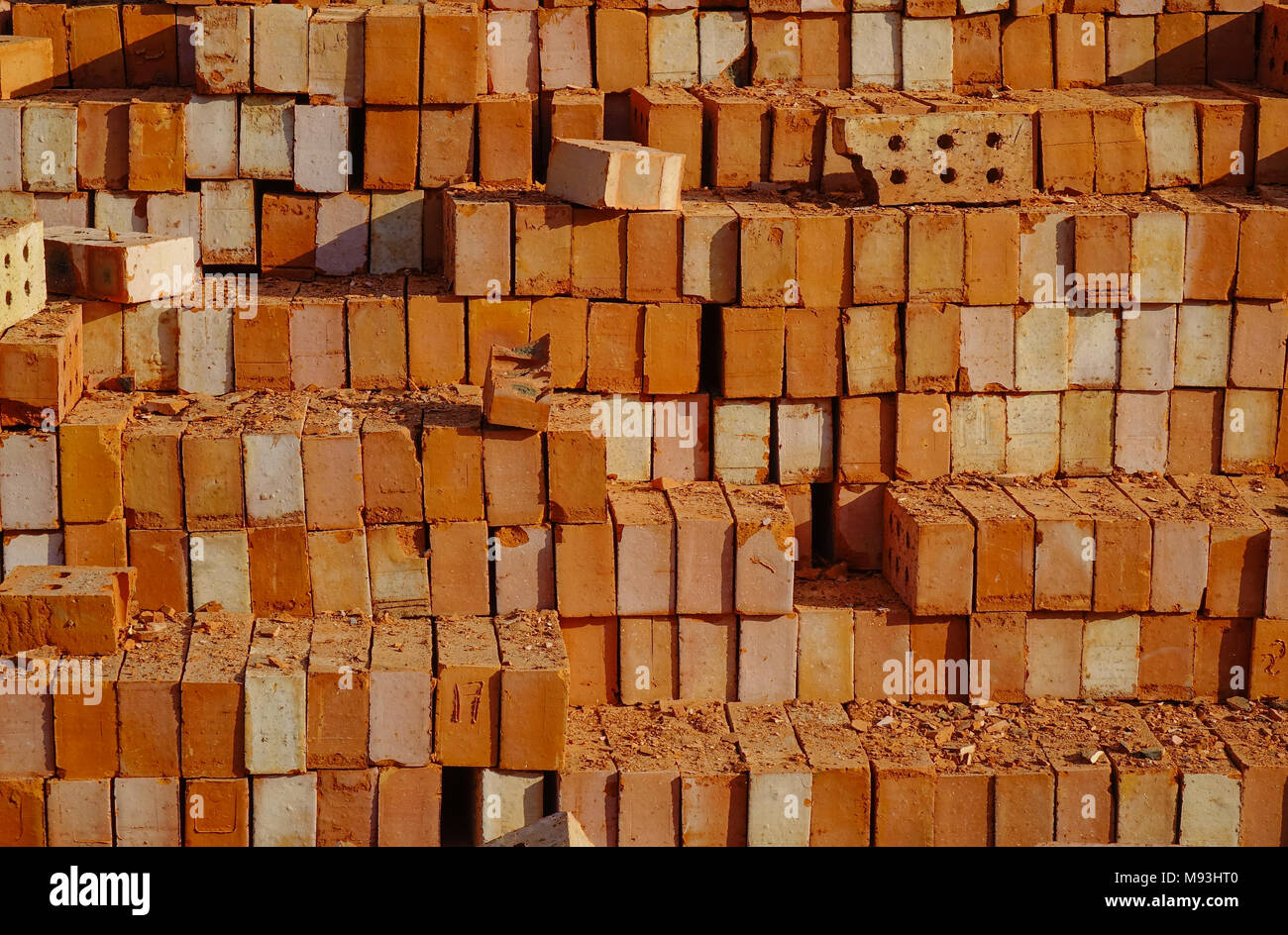 Group of bricks at construction site in Mandalay, Myanmar Stock Photo ...