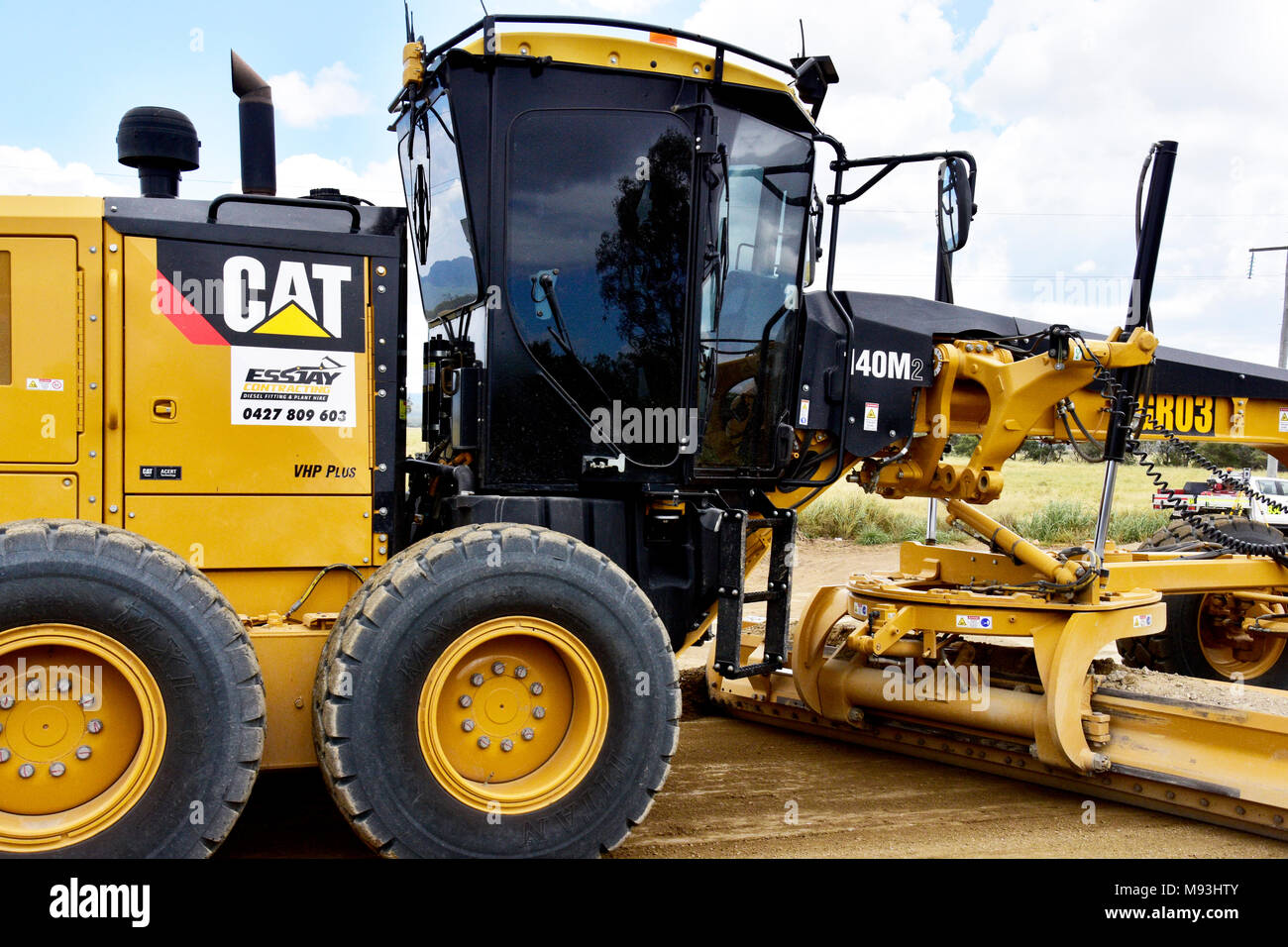 14OM CAT GRADER WORKING ON ROAD WORKS Stock Photo - Alamy
