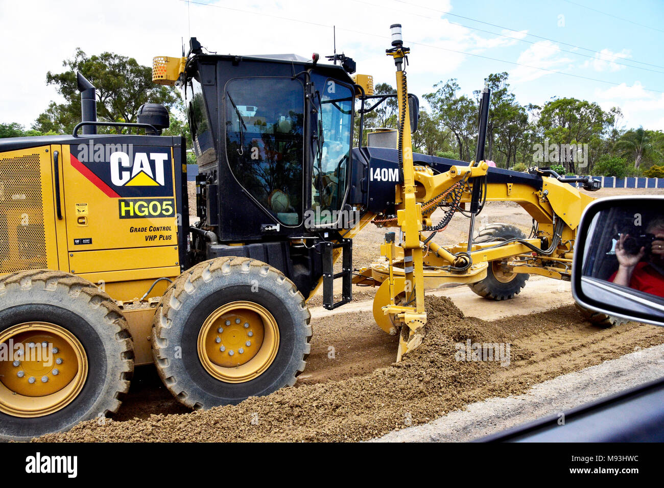 14OM CAT GRADER WORKING ON ROAD WORKS Stock Photo - Alamy