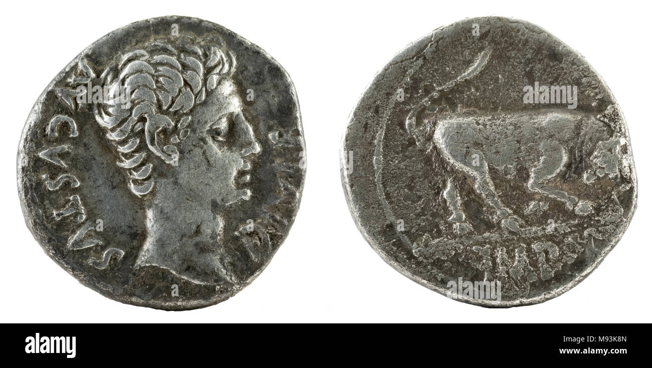 Silver coin augustus hi-res stock photography and images - Alamy
