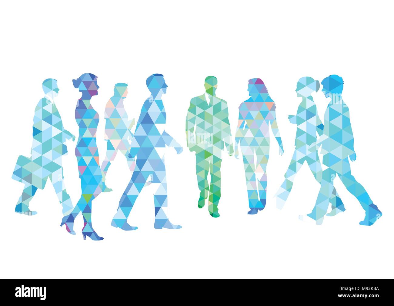 Group of businessmen walking Stock Vector Images - Alamy