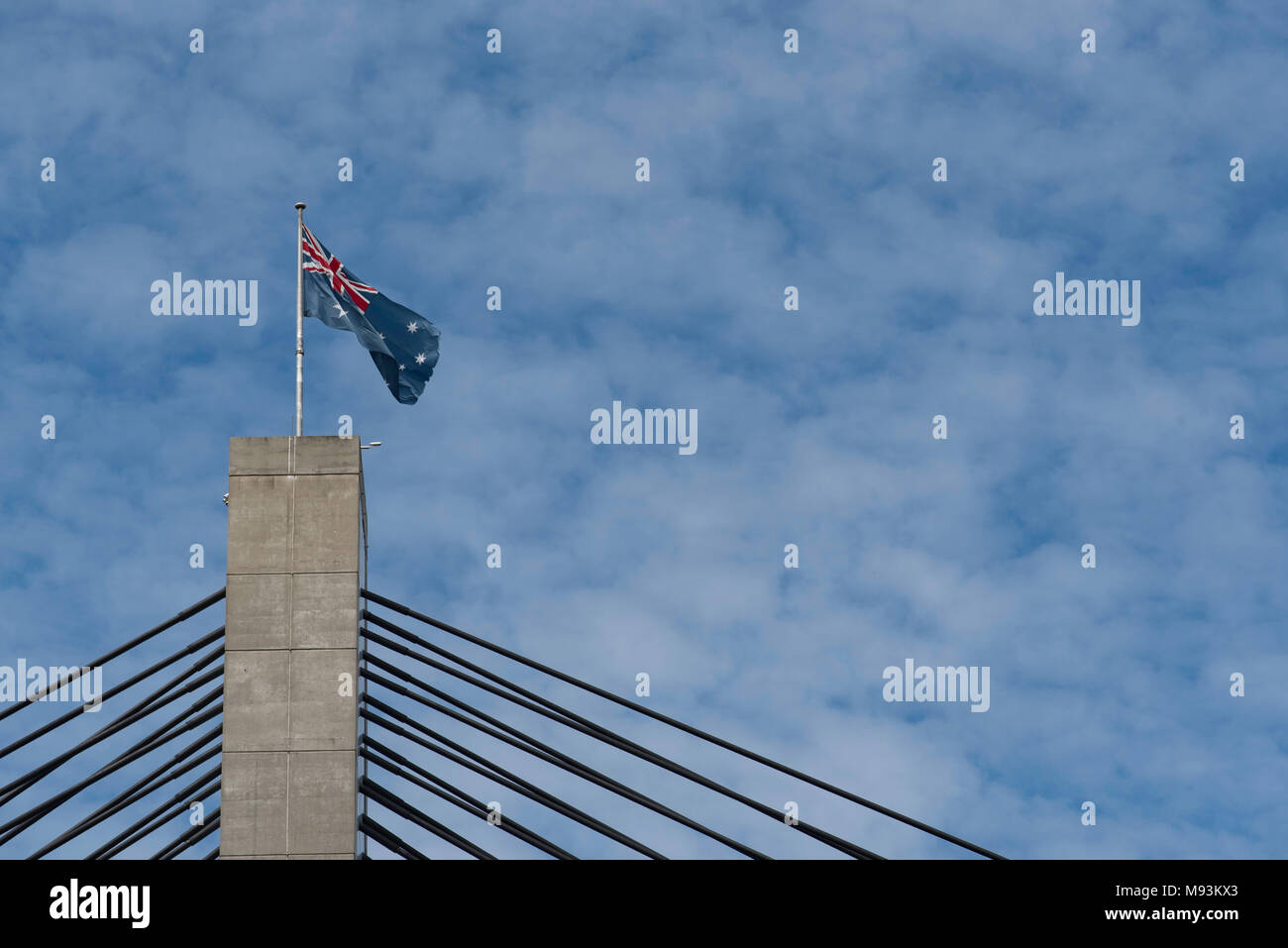 One of the towers of the Anzac Bridge in Pyrmont, Sydney, Australia ...