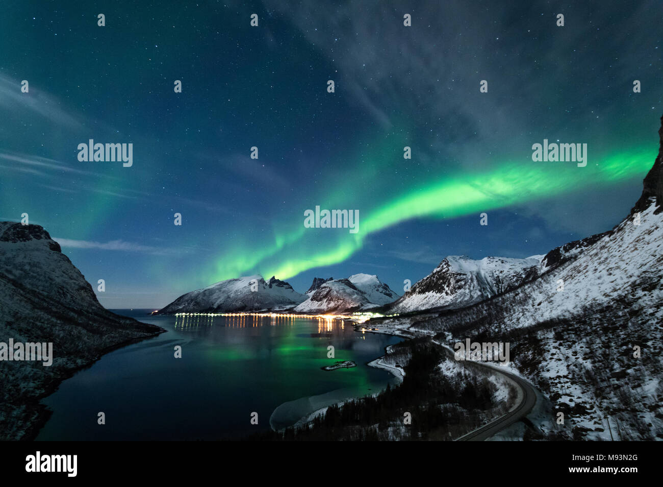 Northern Lights in Senja, Norway Stock Photo - Alamy