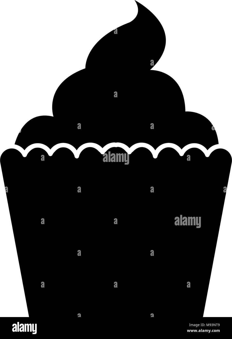 Cupcake icon green Black and White Stock Photos & Images - Alamy