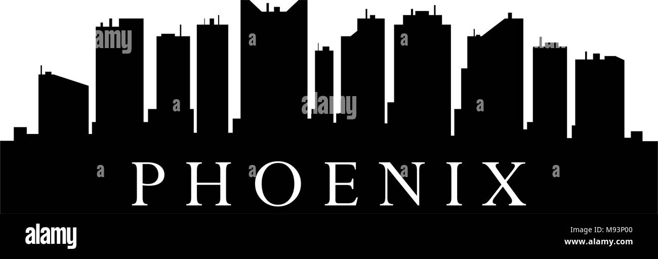 Phoenix arizona skyline vector vectors hi-res stock photography and ...