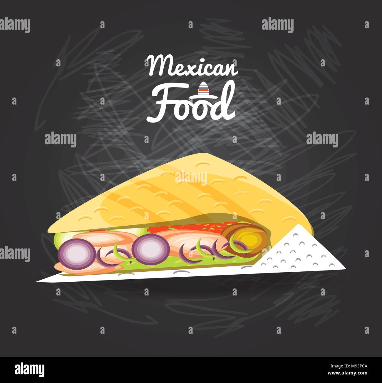 mexican traditional food taco vector illustration graphic design Stock ...