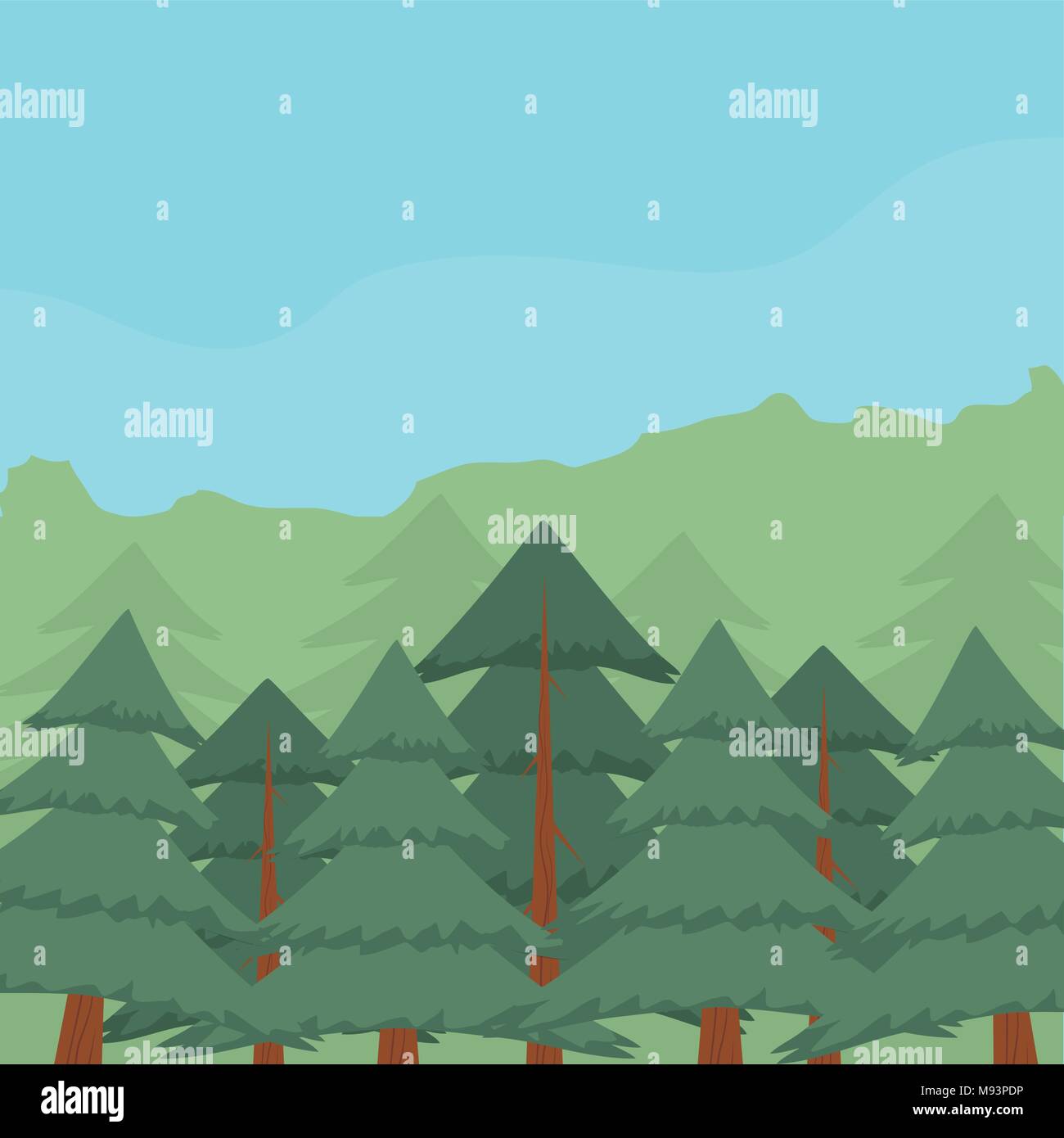 Forest landscape cartoon Stock Vector Image & Art - Alamy