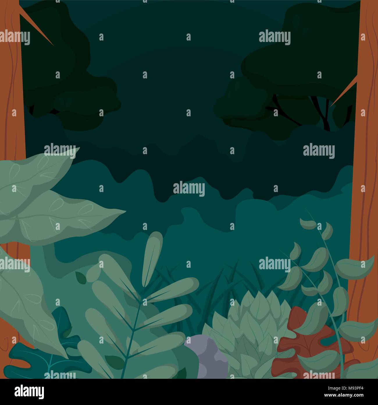 Forest landscape cartoon Stock Vector Image & Art - Alamy