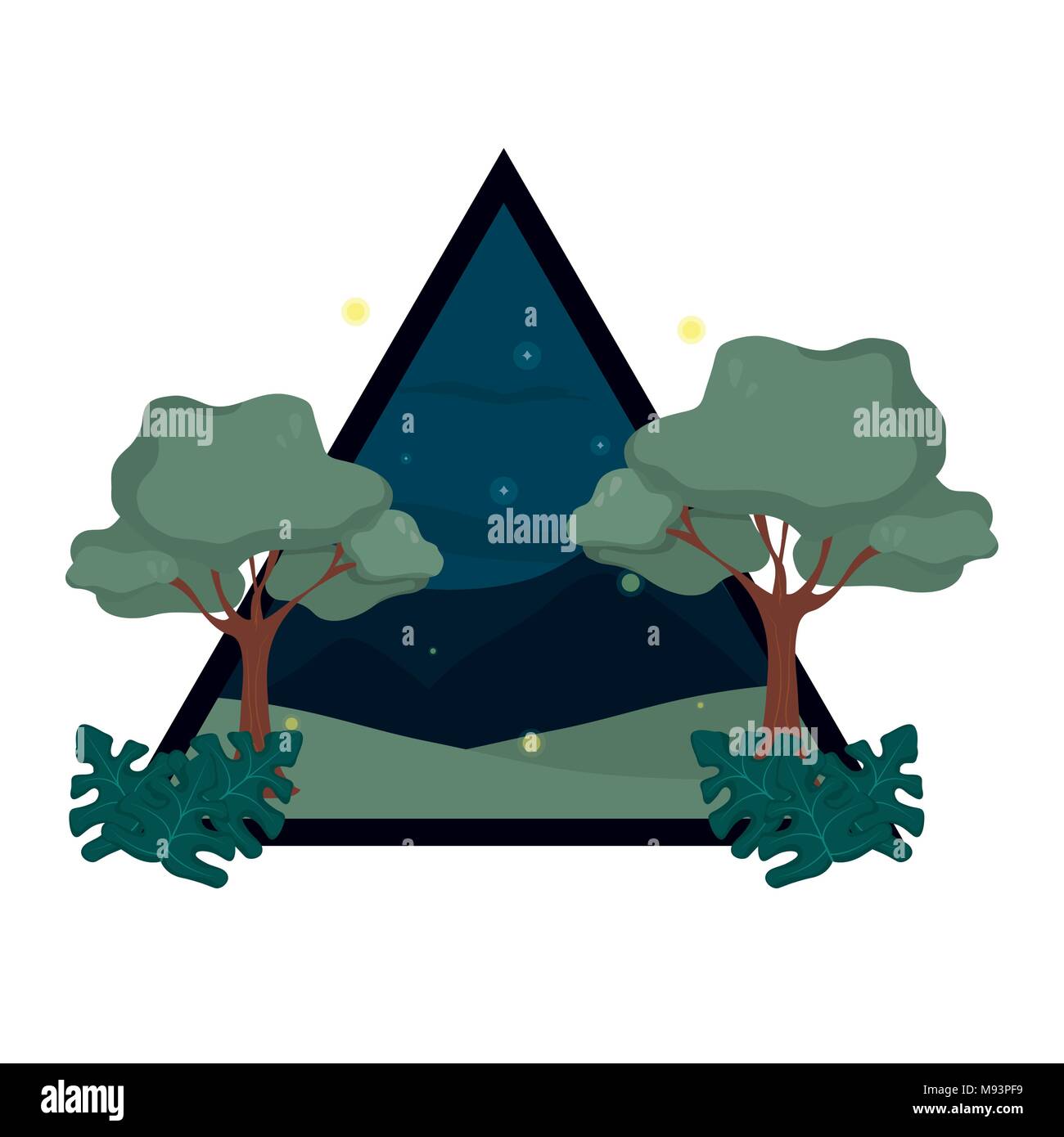 Forest on triangle Stock Vector Image & Art - Alamy