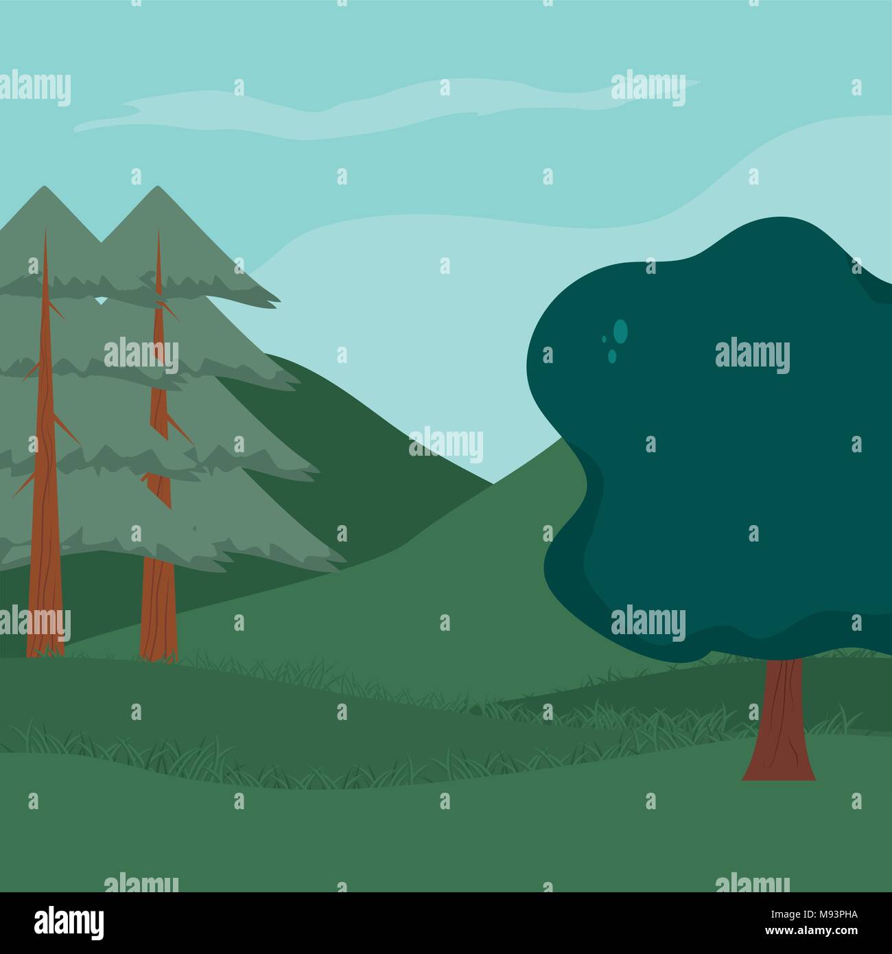 Forest landscape cartoon Stock Vector Image & Art - Alamy