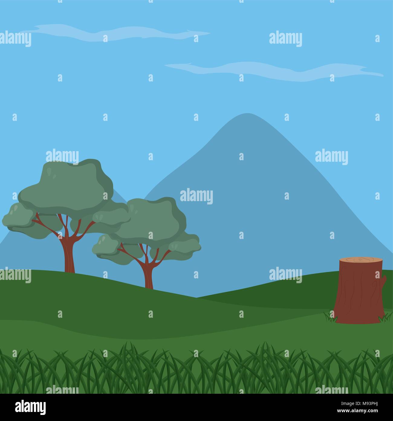 Forest landscape cartoon Stock Vector Image & Art - Alamy