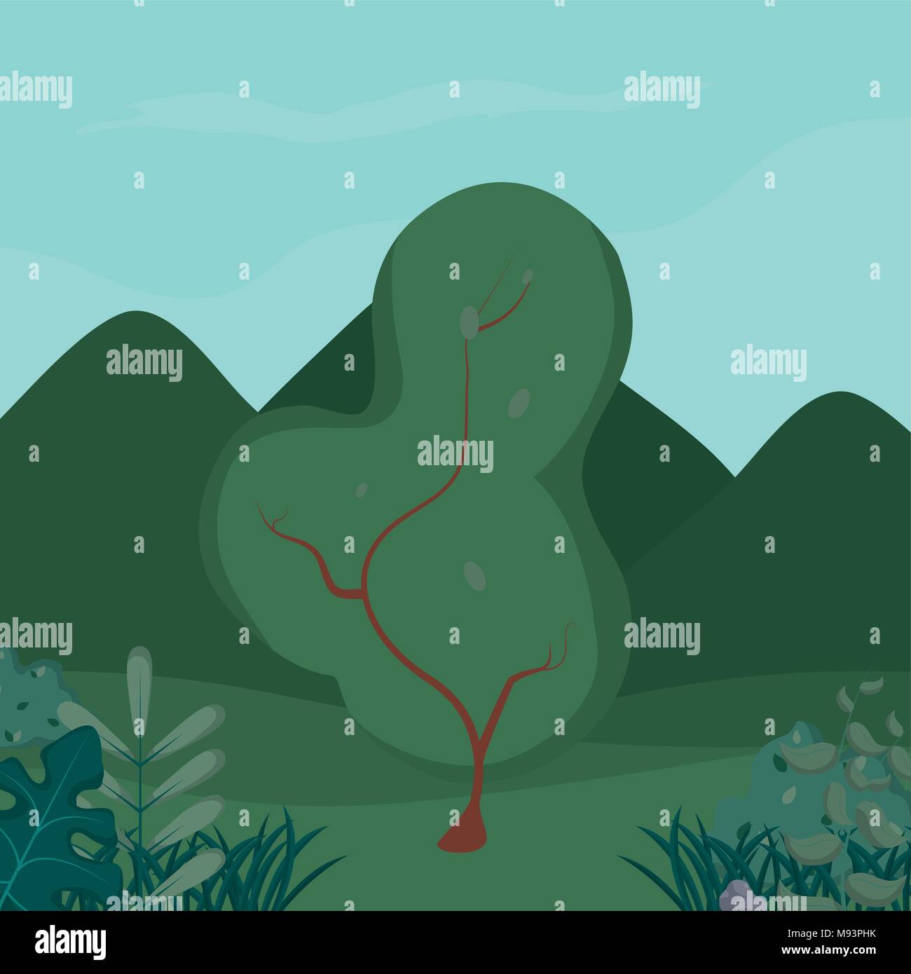 Forest landscape cartoon Stock Vector Image & Art - Alamy