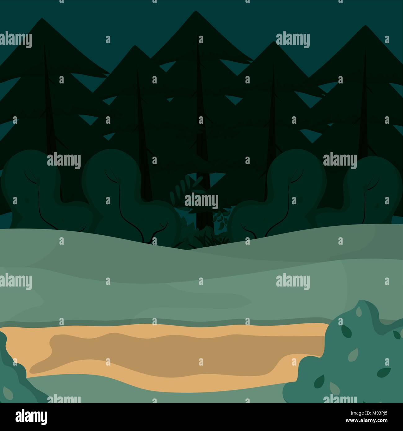 Forest landscape cartoon Stock Vector Image & Art - Alamy
