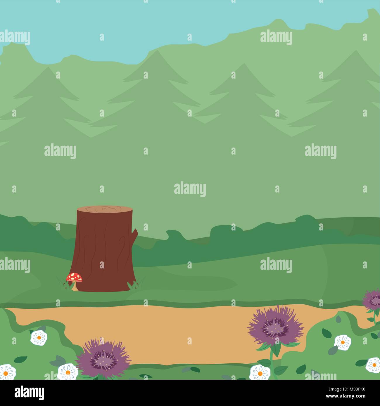 Beautiful forest landscape Stock Vector Image & Art - Alamy