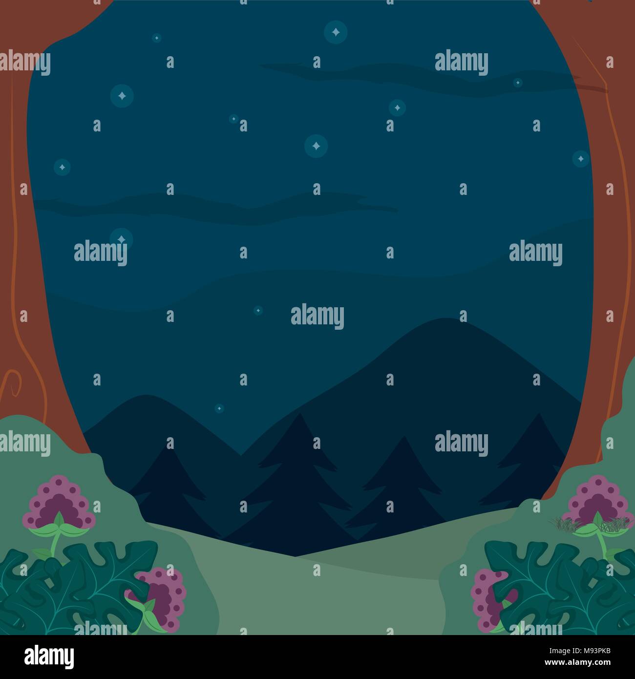 Beautiful forest landscape Stock Vector Image & Art - Alamy