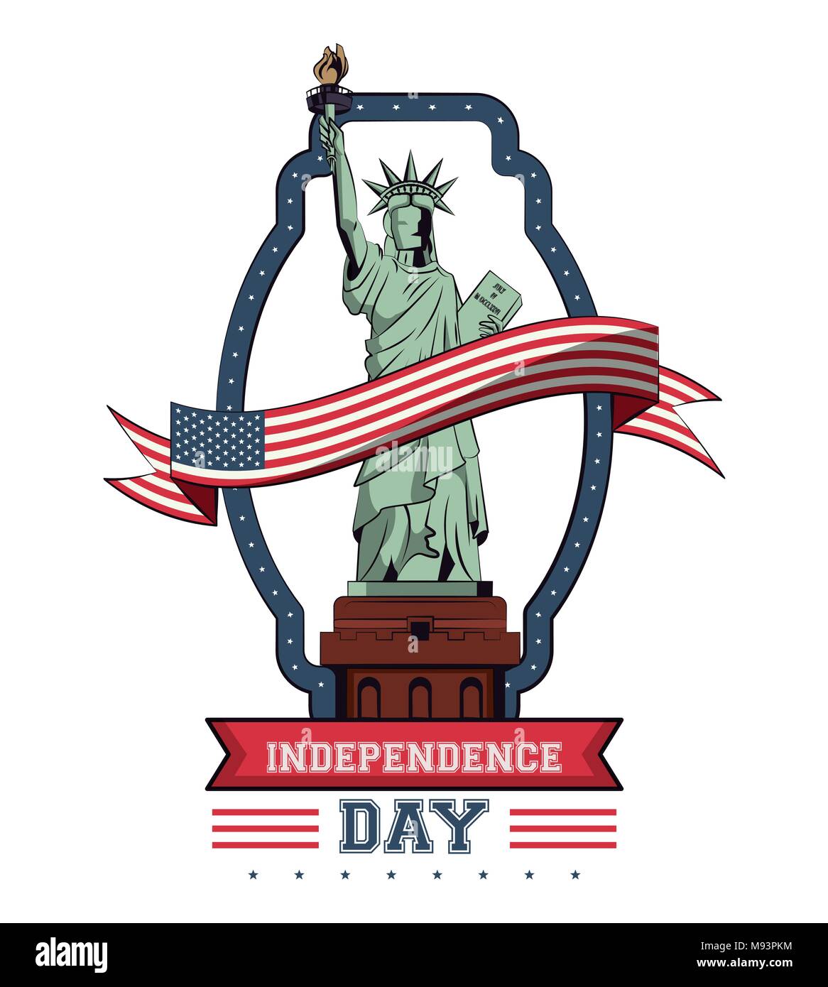 USA independence day card vector illustration graphic design Stock ...
