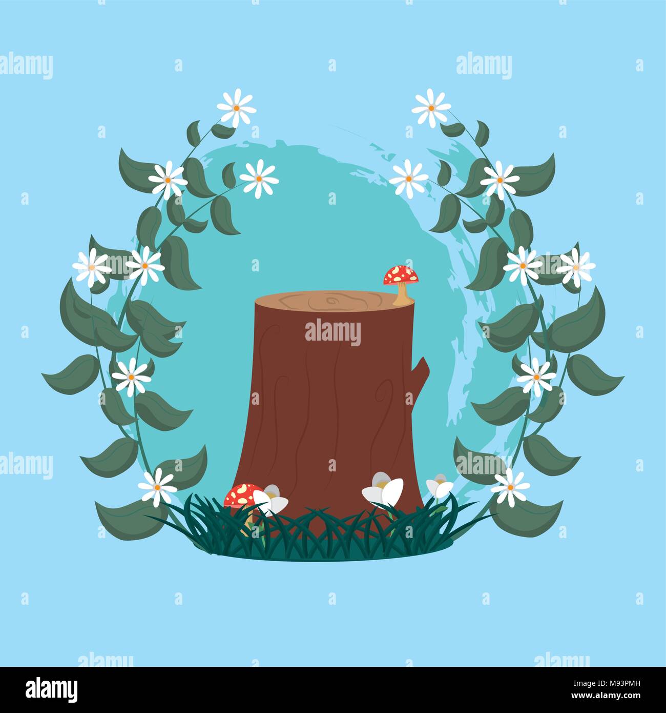 Cutted trees Stock Vector Images - Alamy