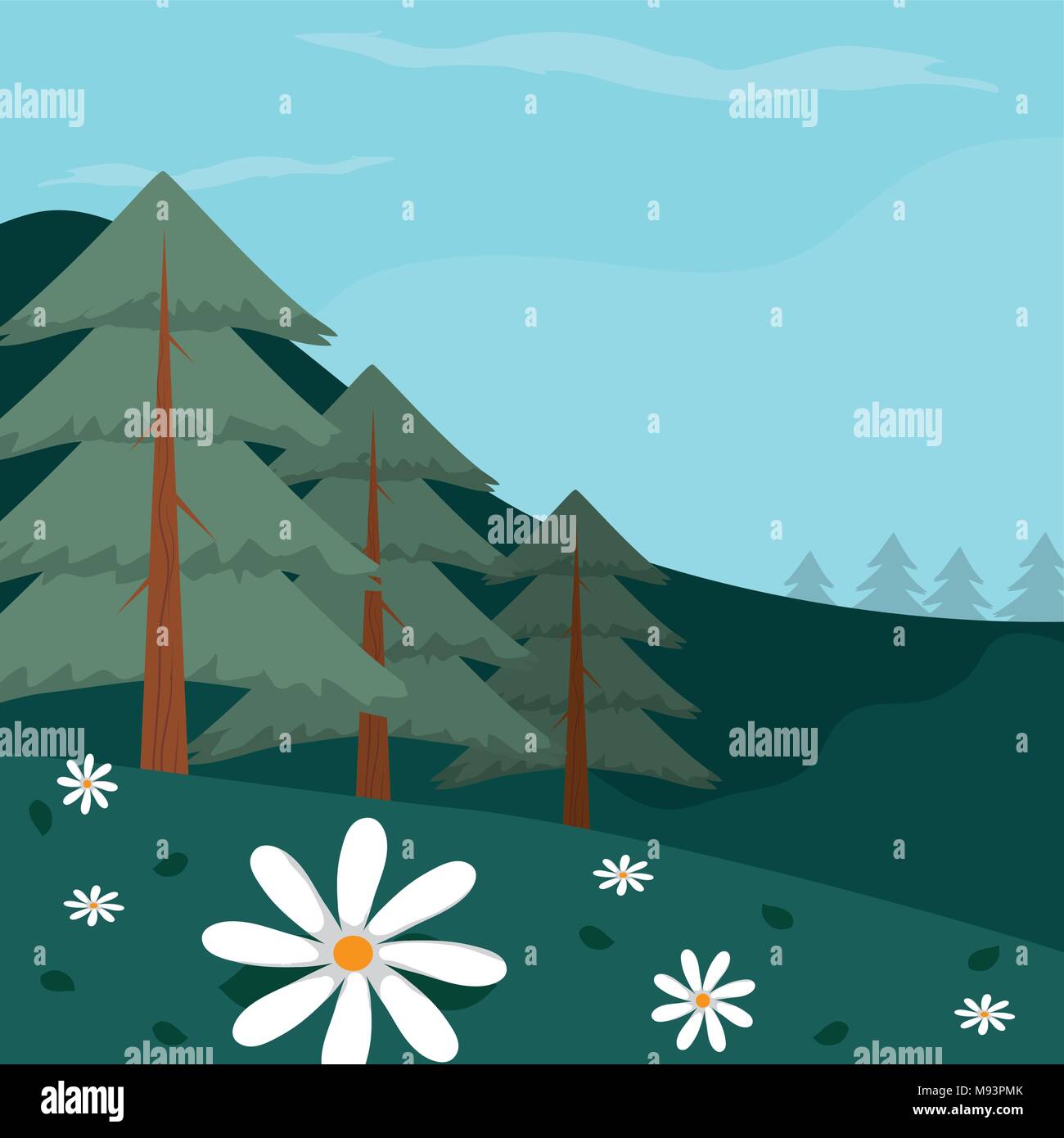 Beautiful forest landscape Stock Vector Image & Art - Alamy