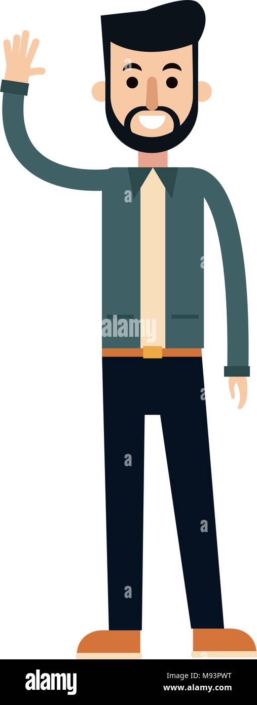 Young man cartoon vector illustration graphic design Stock Vector Image ...
