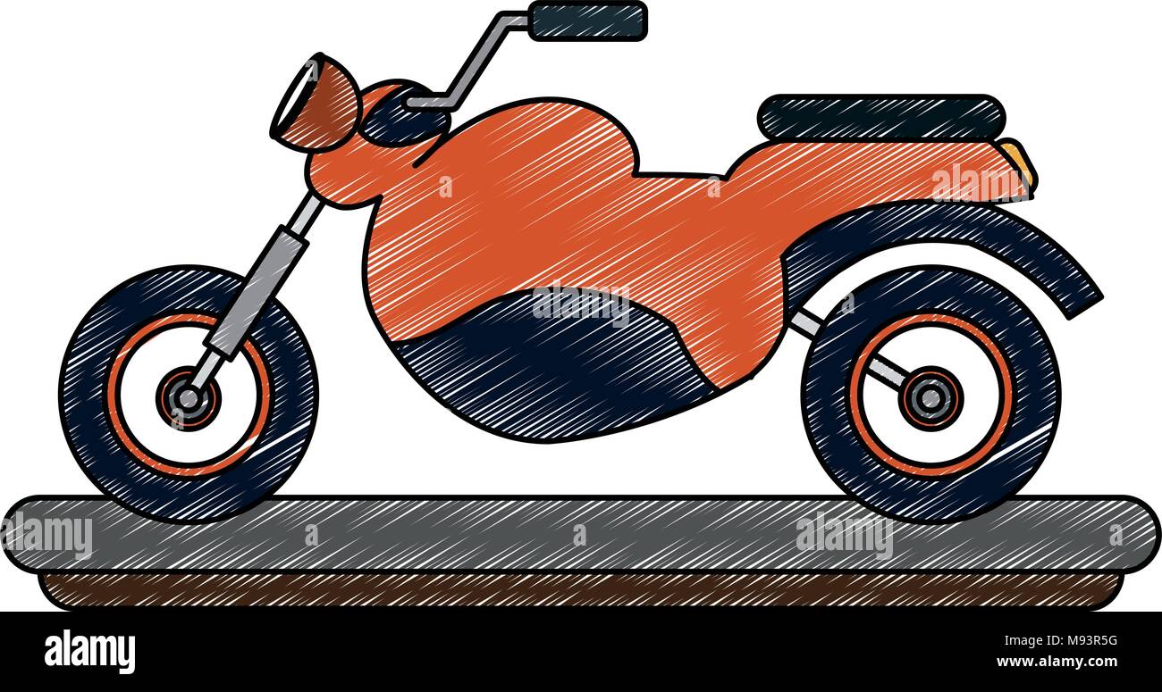Small motorcycle cartoon icon vector illustration graphic design Stock ...