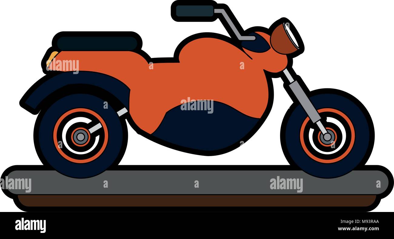 Small motor cycle Stock Vector Images - Alamy
