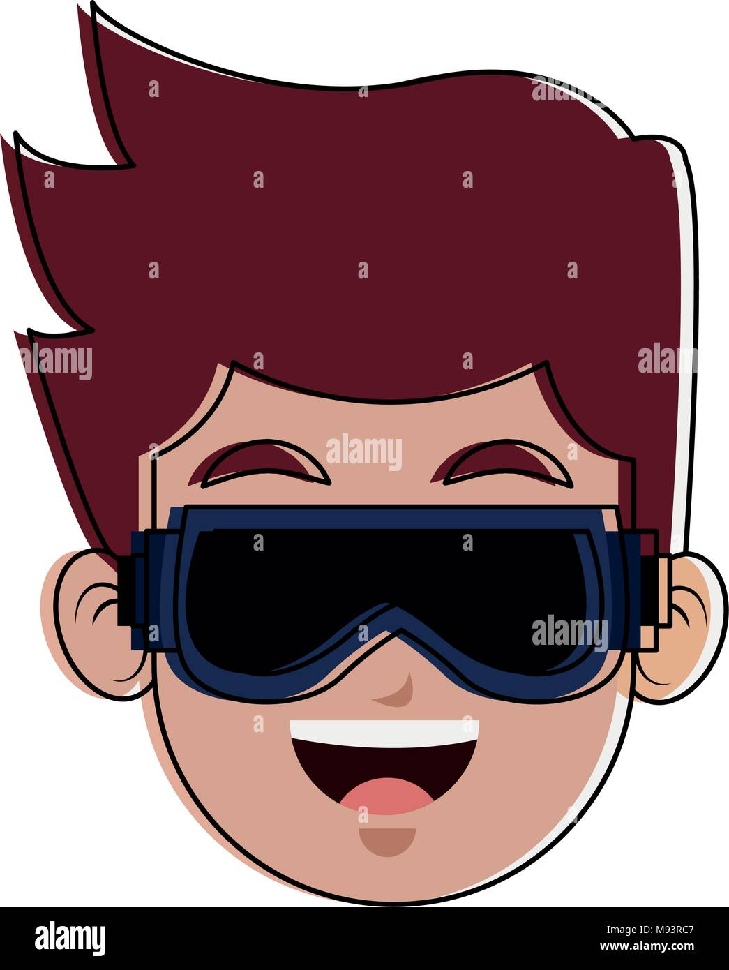 Man with googles cartoon Stock Vector Image & Art - Alamy