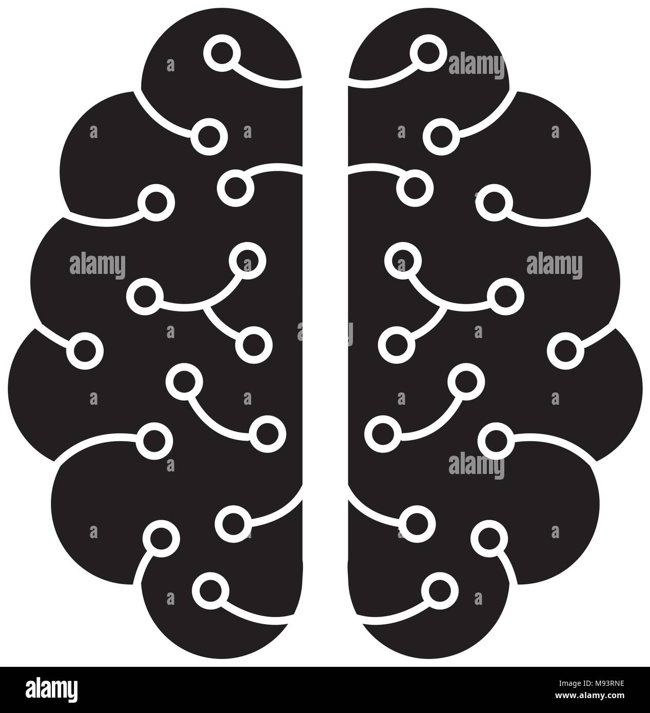 brain icon over white background, vector illustration Stock Vector ...