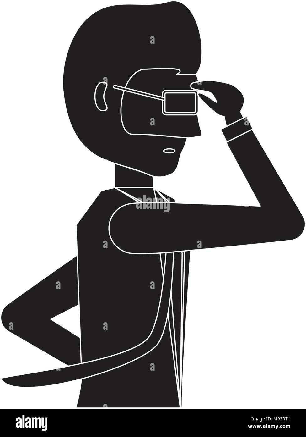 avatar businessman thinking over white background, vector illustration ...