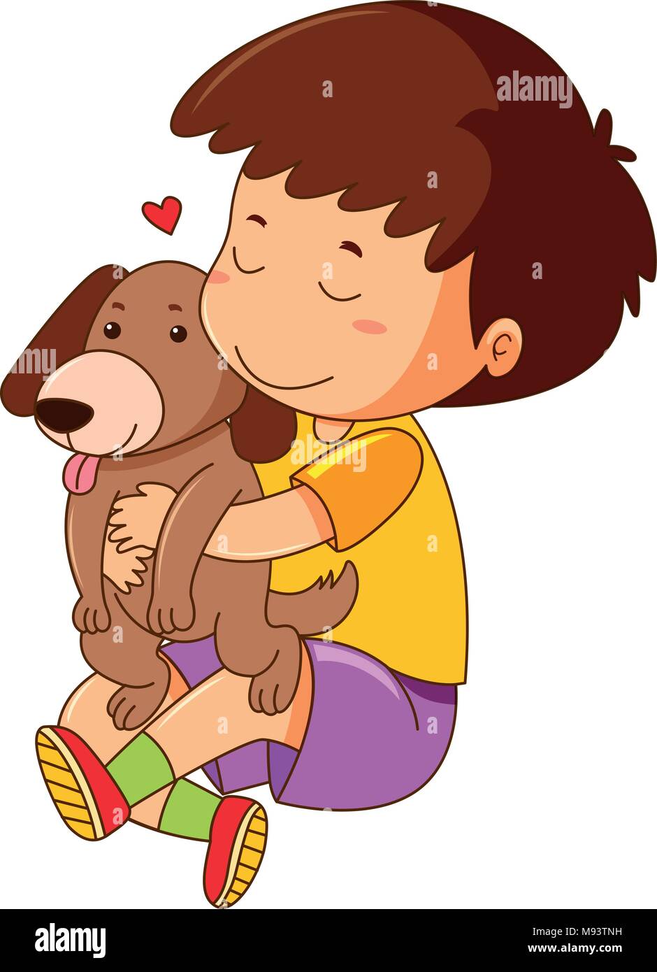 Hugging dog Stock Vector Images - Alamy