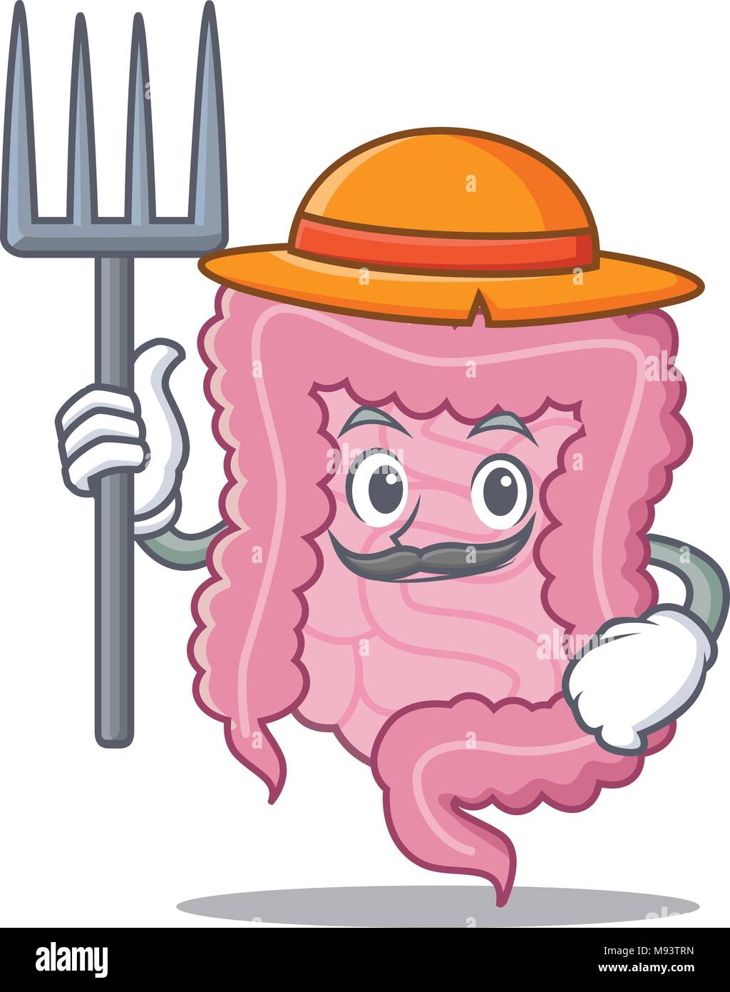 Farmer intestine character cartoon style Stock Vector Image & Art - Alamy