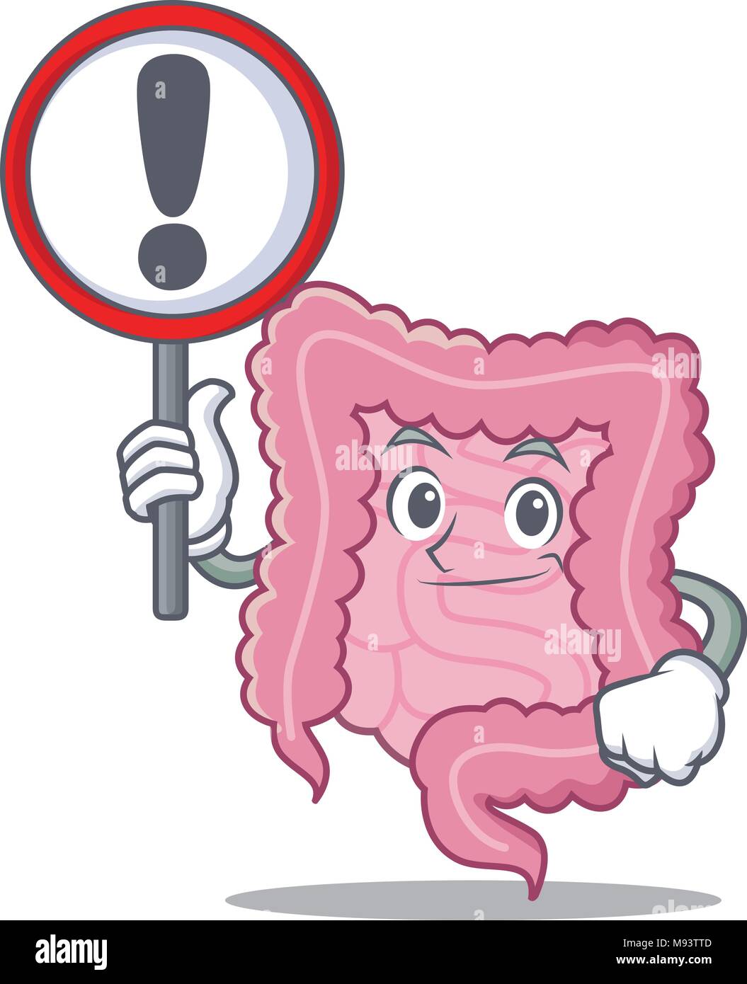 With sign intestine character cartoon style Stock Vector Image & Art ...