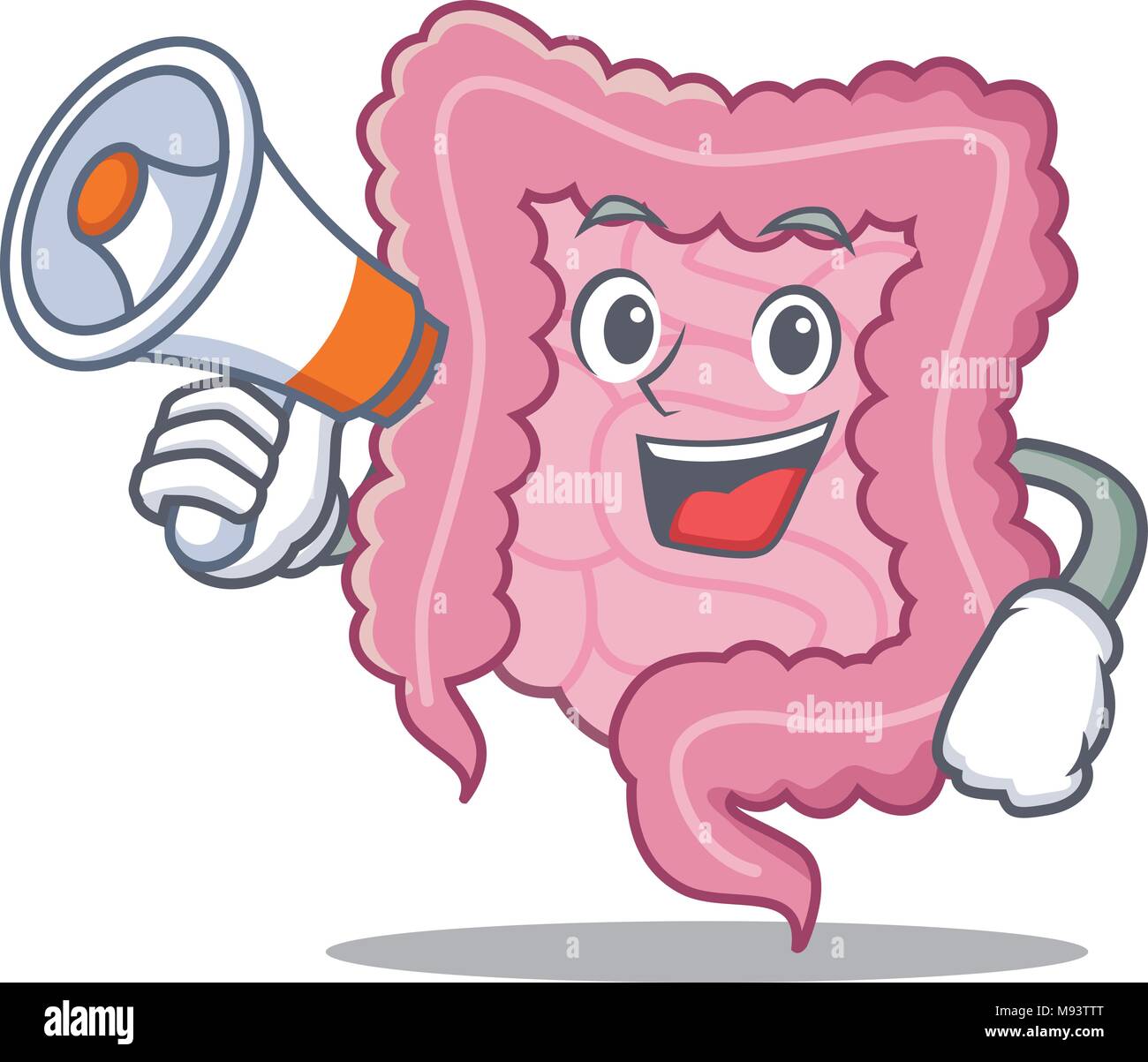 With megaphone intestine character cartoon style Stock Vector Image ...