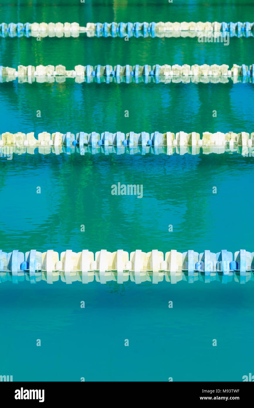 swimming lines in swimming pool Stock Photo - Alamy