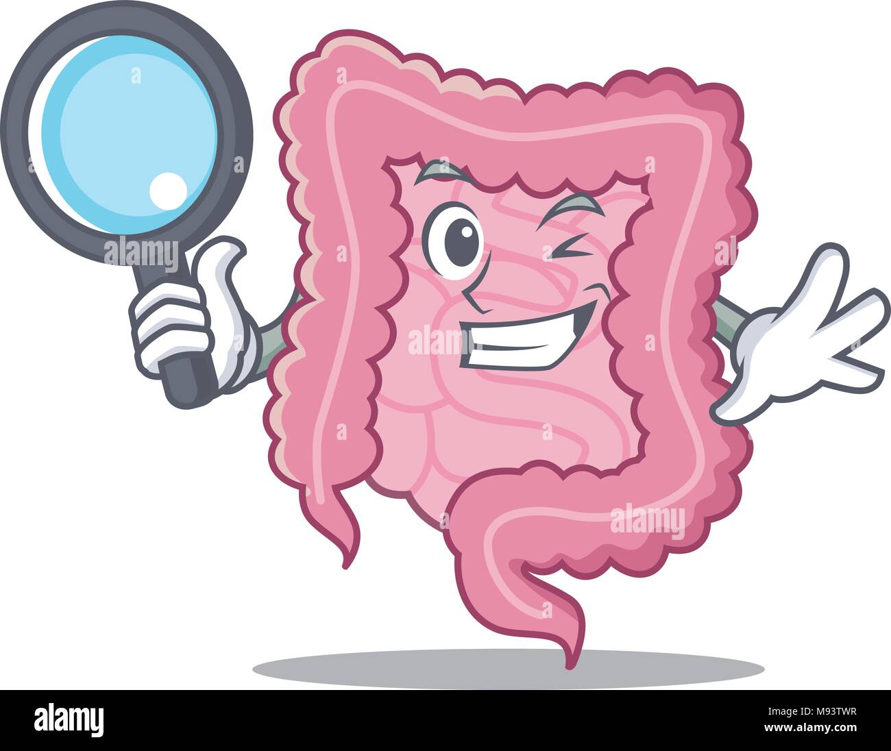 Detective intestine character cartoon style Stock Vector Image & Art ...