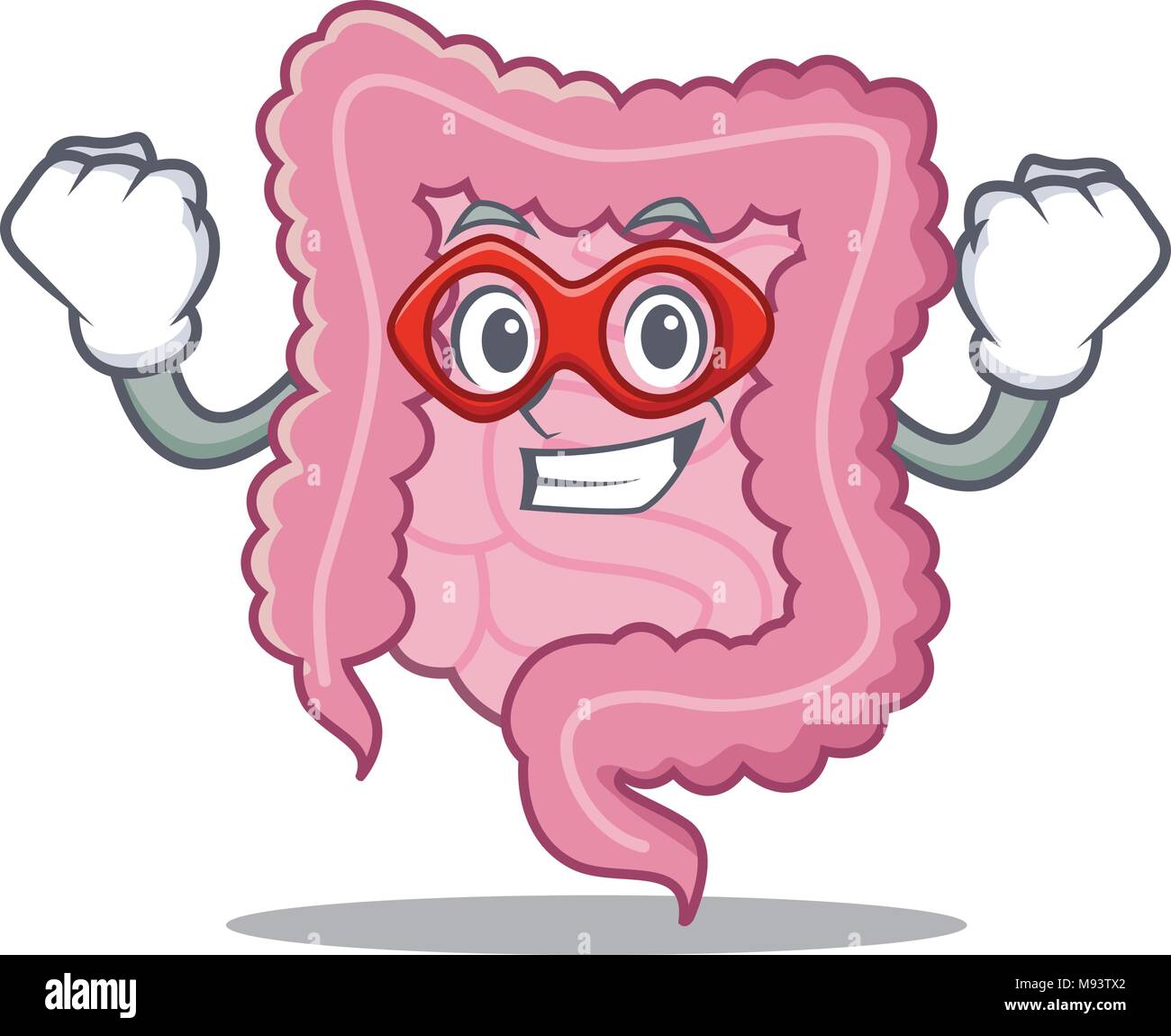 Super hero intestine character cartoon style Stock Vector Image & Art ...