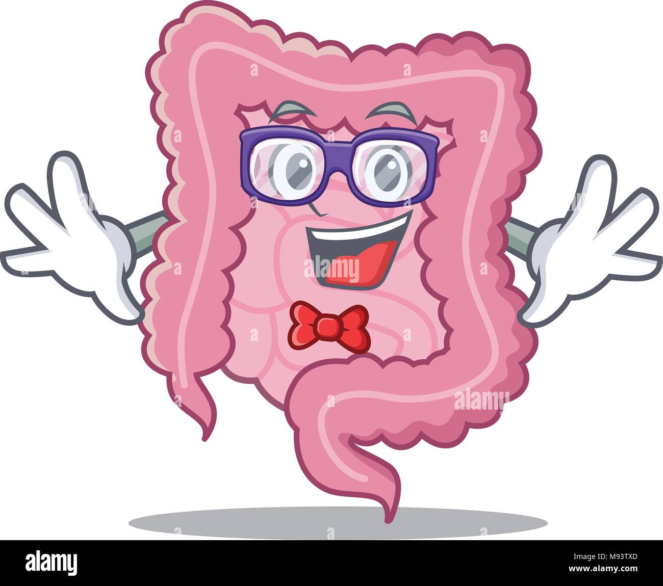 Geek intestine character cartoon style Stock Vector Image & Art - Alamy