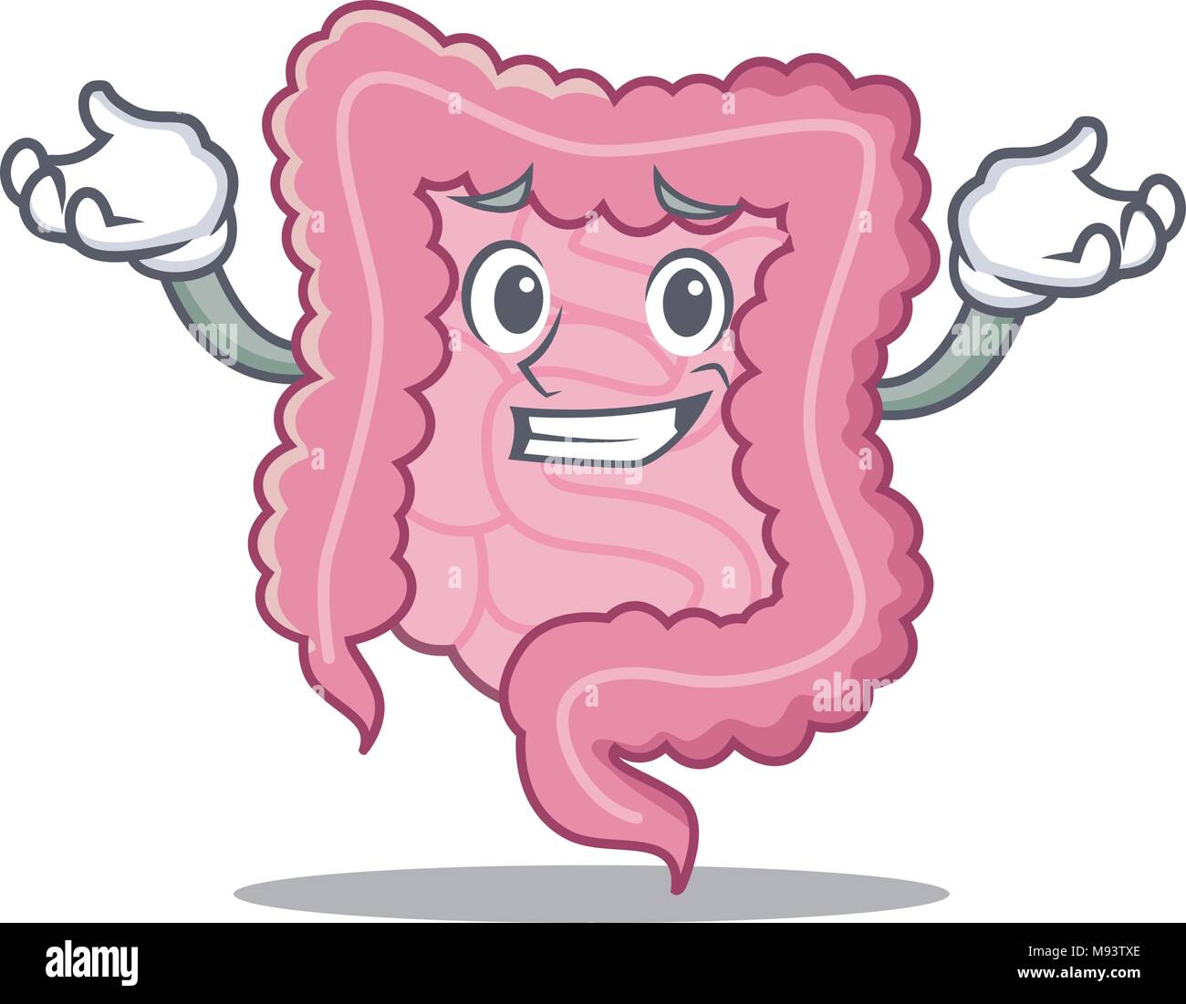 Grinning intestine character cartoon style Stock Vector Image & Art - Alamy
