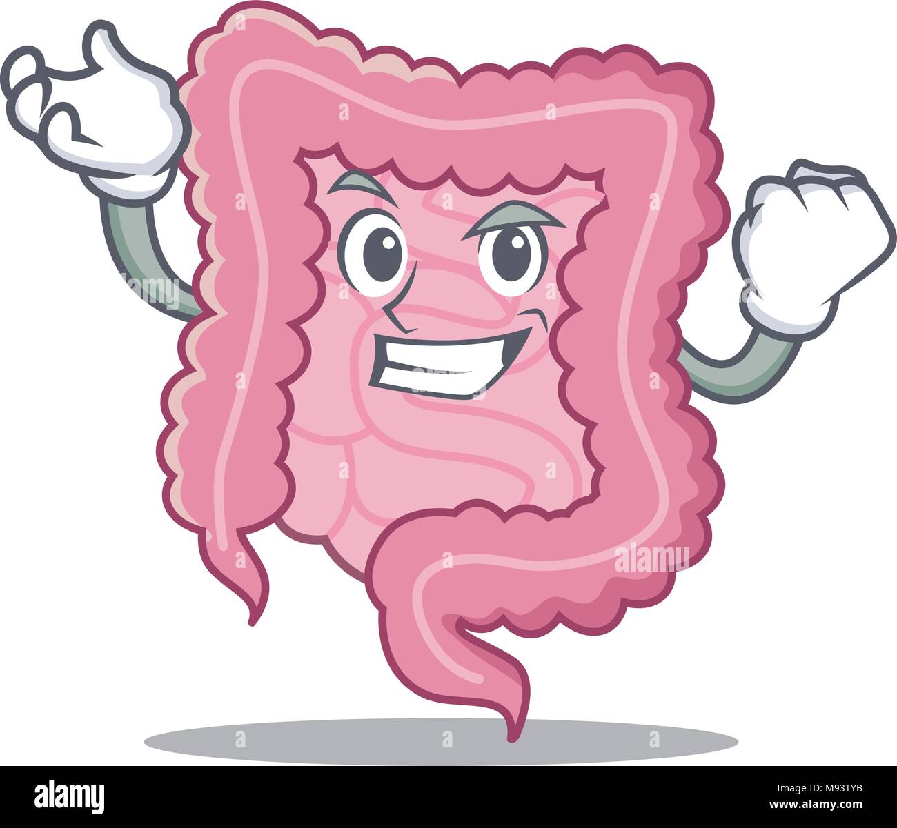Successful intestine character cartoon style Stock Vector Image & Art ...