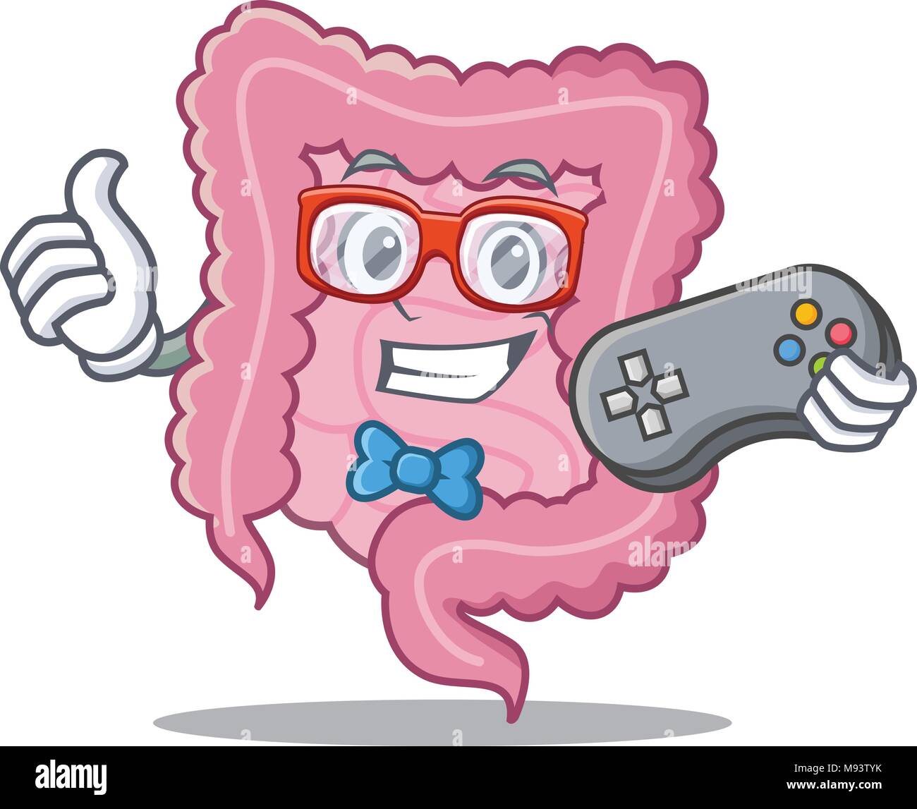 Gamer intestine mascot cartoon style Stock Vector Image & Art - Alamy