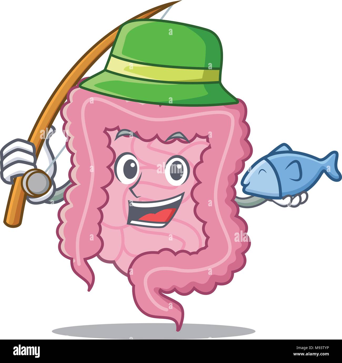 Fishing intestine mascot cartoon style Stock Vector Image & Art - Alamy