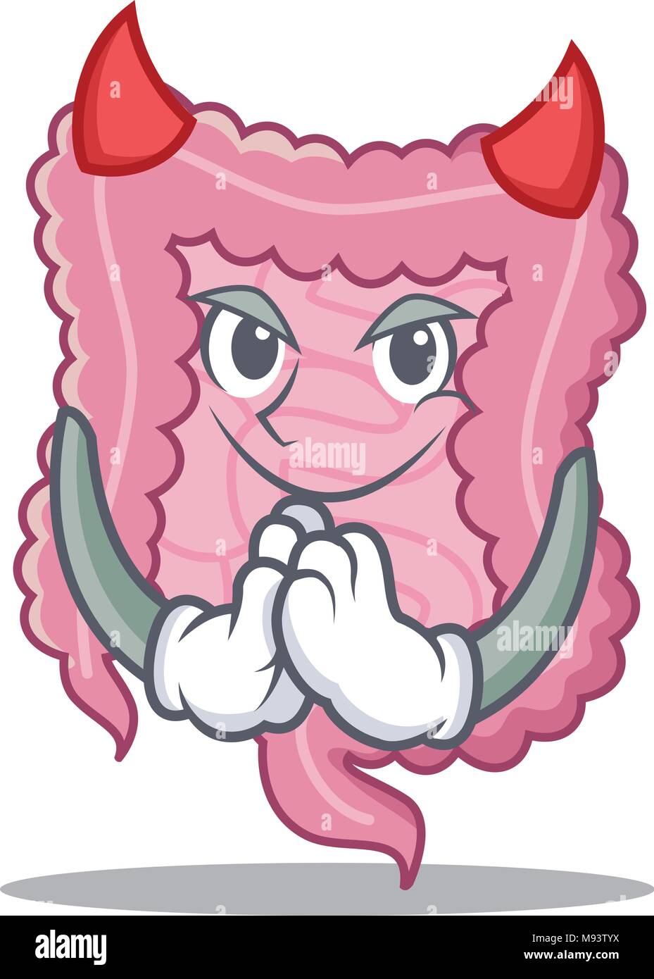 Devil intestine mascot cartoon style Stock Vector Image & Art - Alamy
