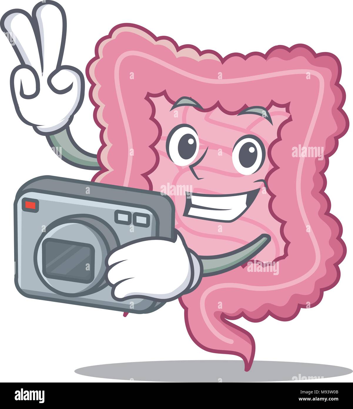 Photographer intestine mascot cartoon style Stock Vector Image & Art ...